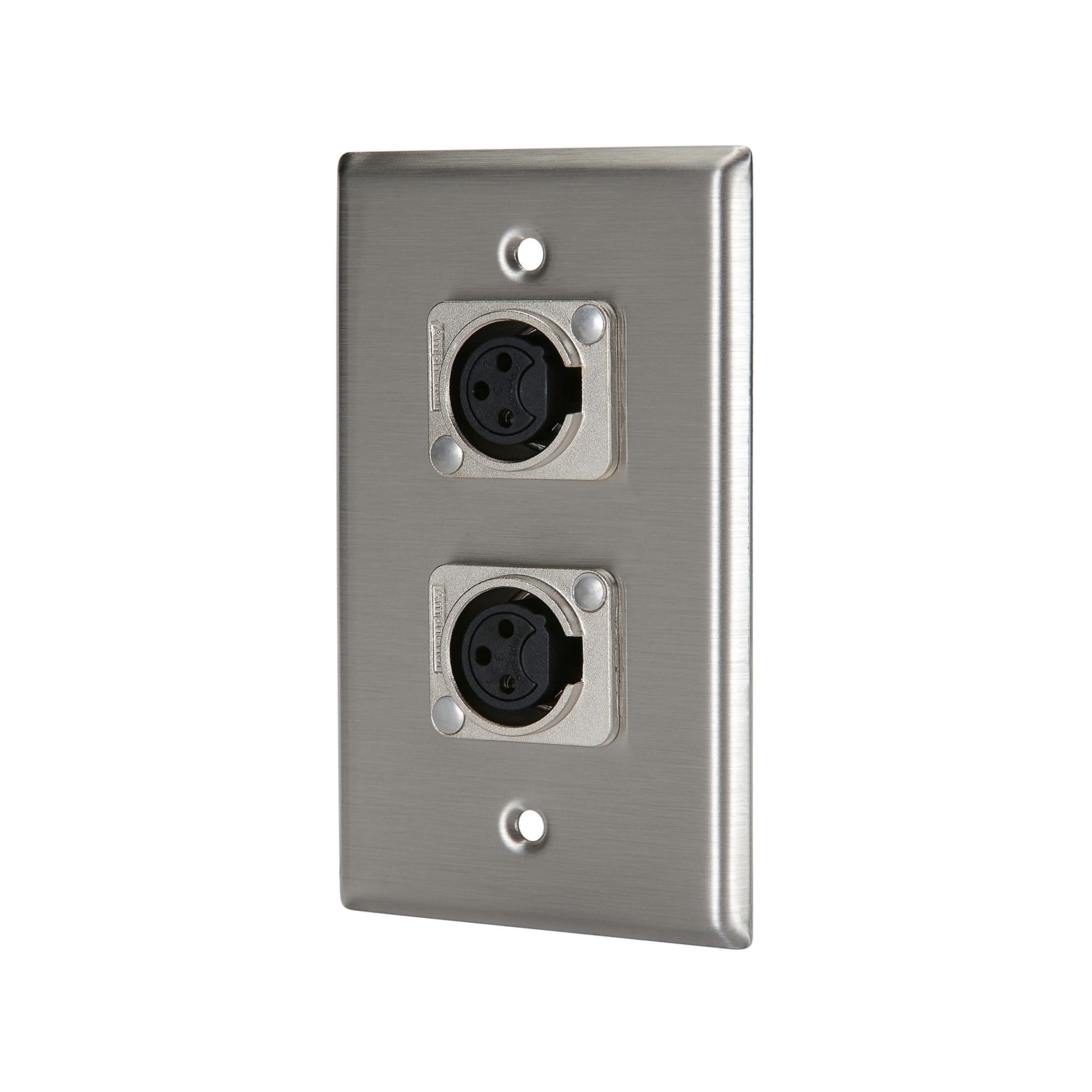 Horizon WP1043 Wall Plate (dual non-latching female XLR)